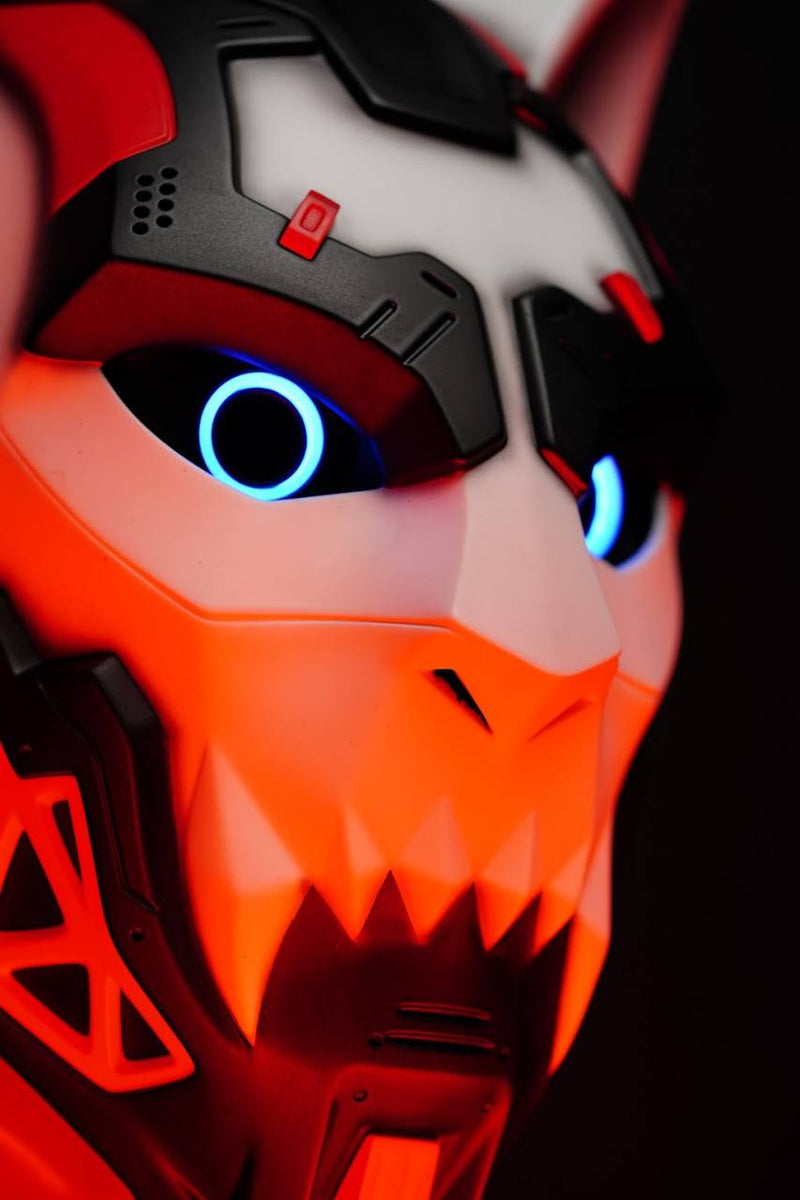 Cyber Cat RGB LED mask|Customizable|Cosplay Mask| – SecondNature.ws